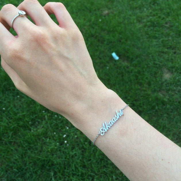 Custom 18k Gold Name Bracelet | Unique Executive Gifts